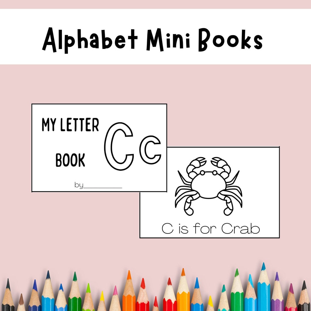 Alphabet Mini Books A-M, Emergent Reader Printable for Preschool - Etsy