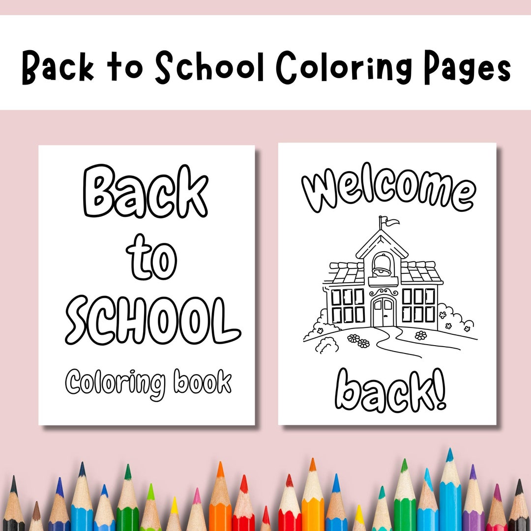Back to School Kids Coloring Book With Activities for Learning and ...