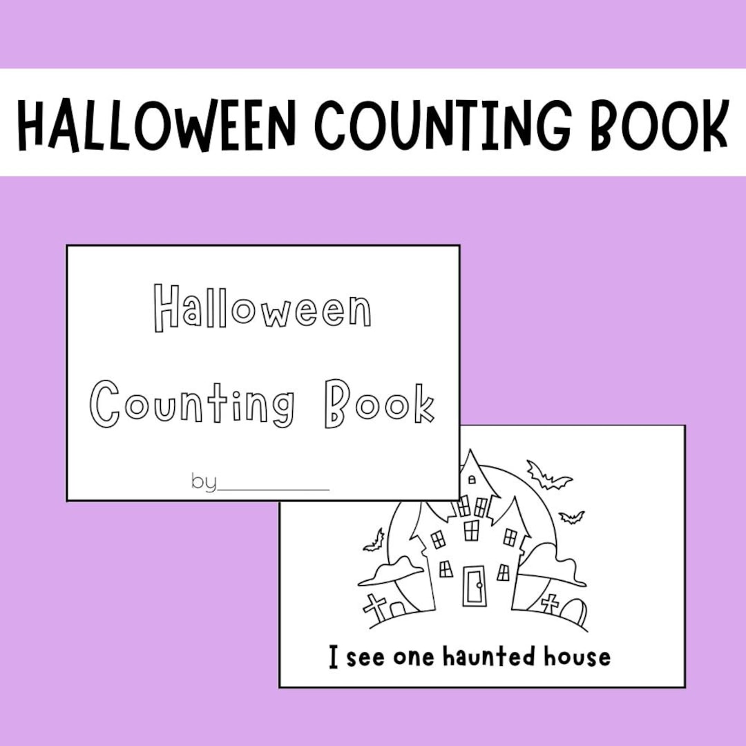 Halloween Counting Book for Kids: Printable Math & Reading Activity ...