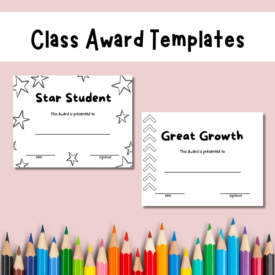 Customizable End-of-year Student Recognition Certificates: Printable ...