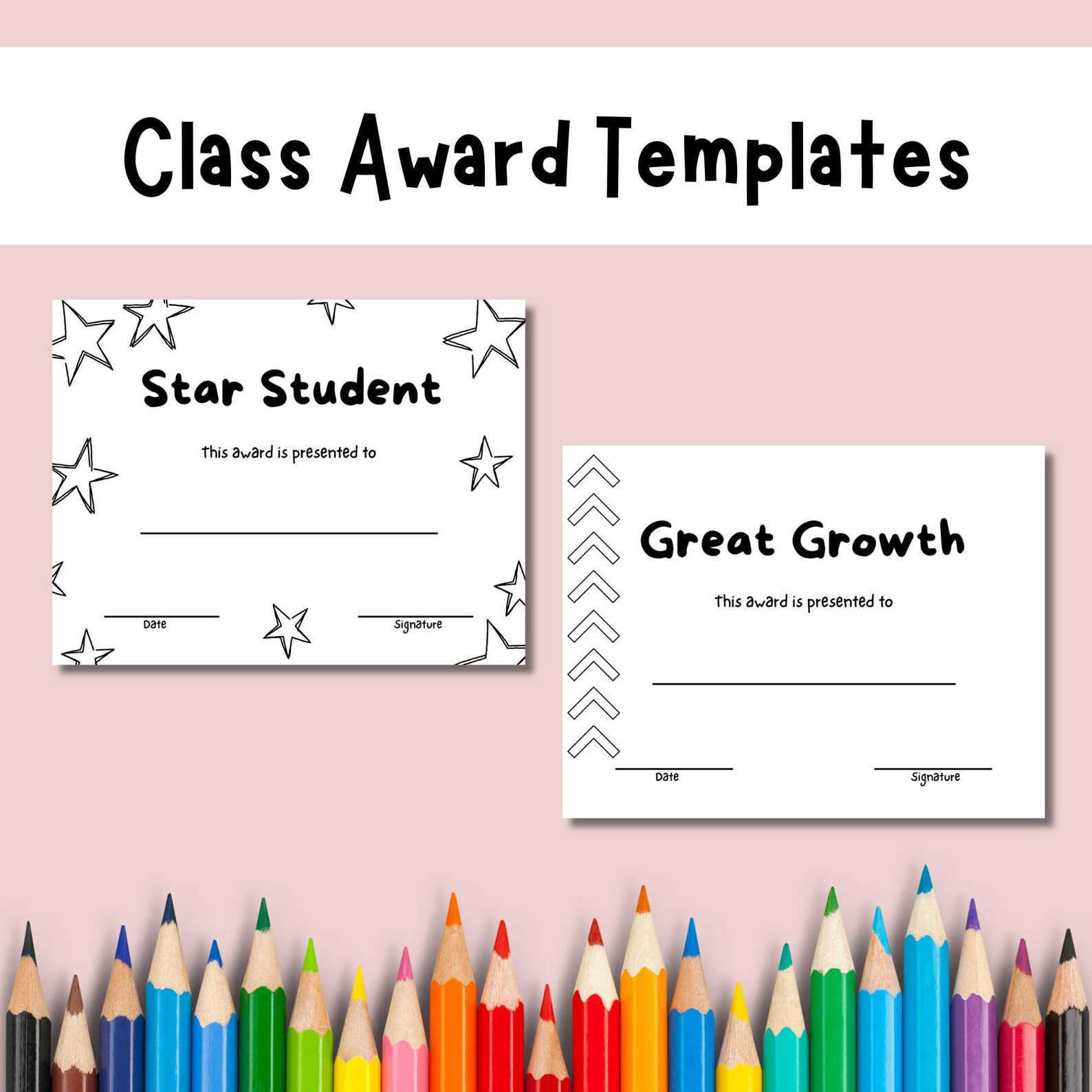 Customizable End-of-year Student Recognition Certificates: Printable ...