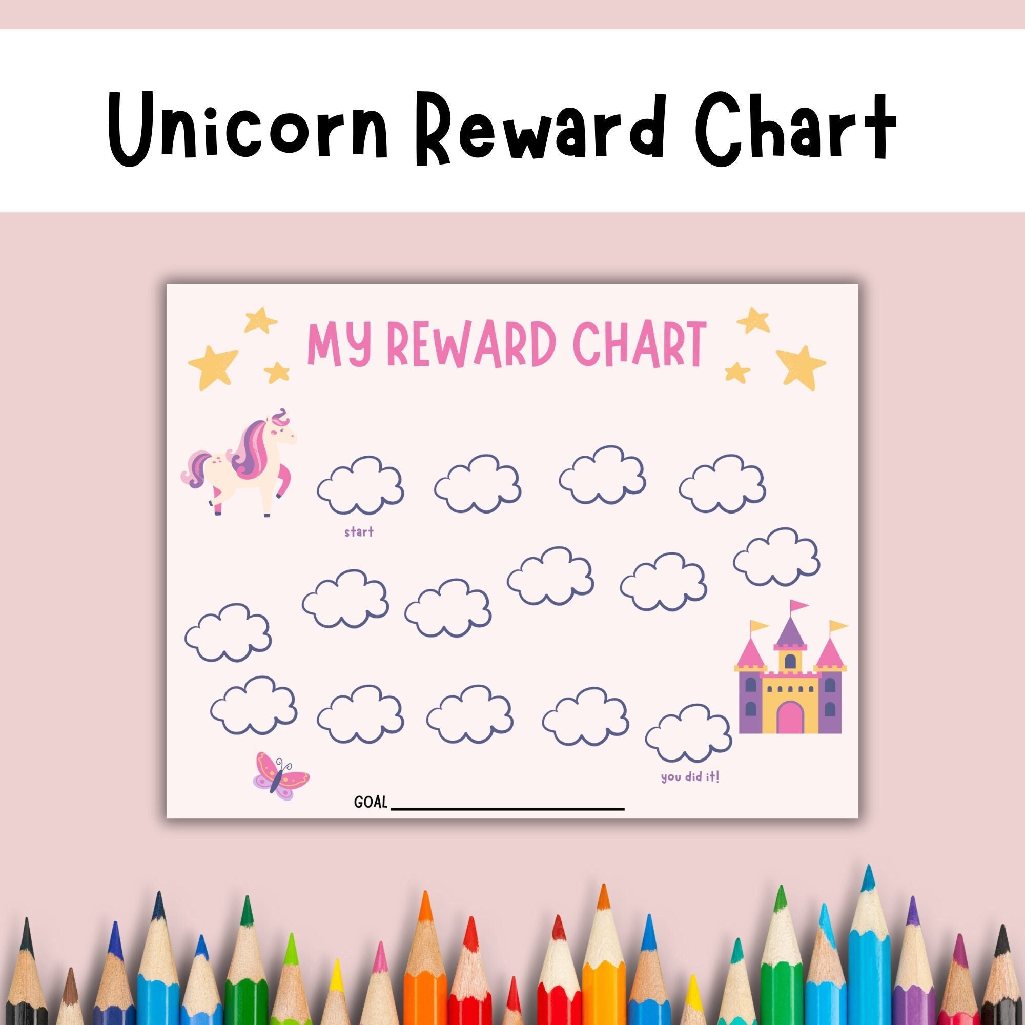 Printable Unicorn Reward Chart for Kids - Cute Motivation Tracker - Etsy
