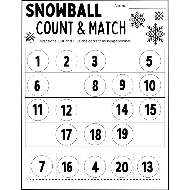 January Preschool Printable Bundle | Winter Digital Download Worksheets ...