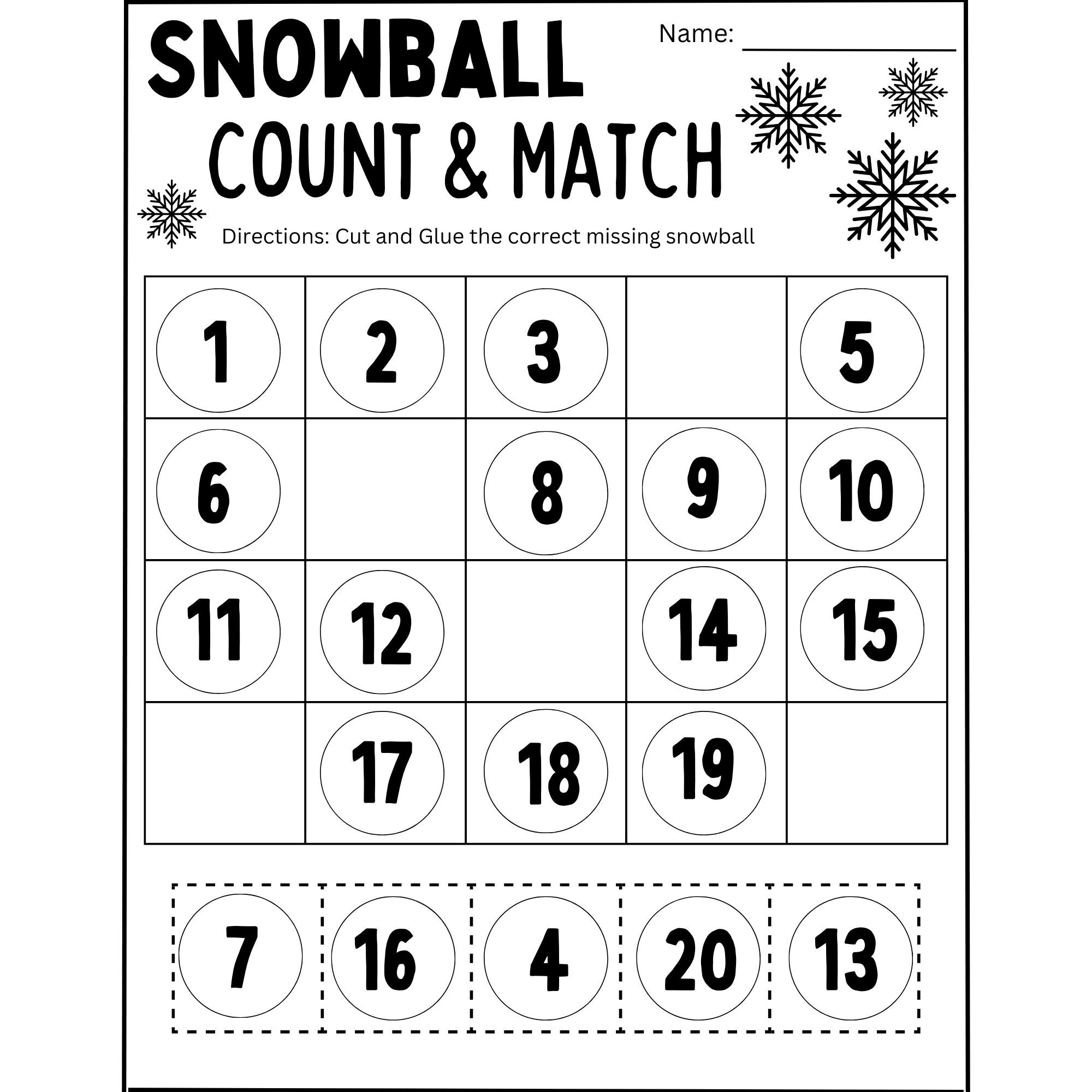 January Preschool Printable Bundle | Winter Digital Download Worksheets ...