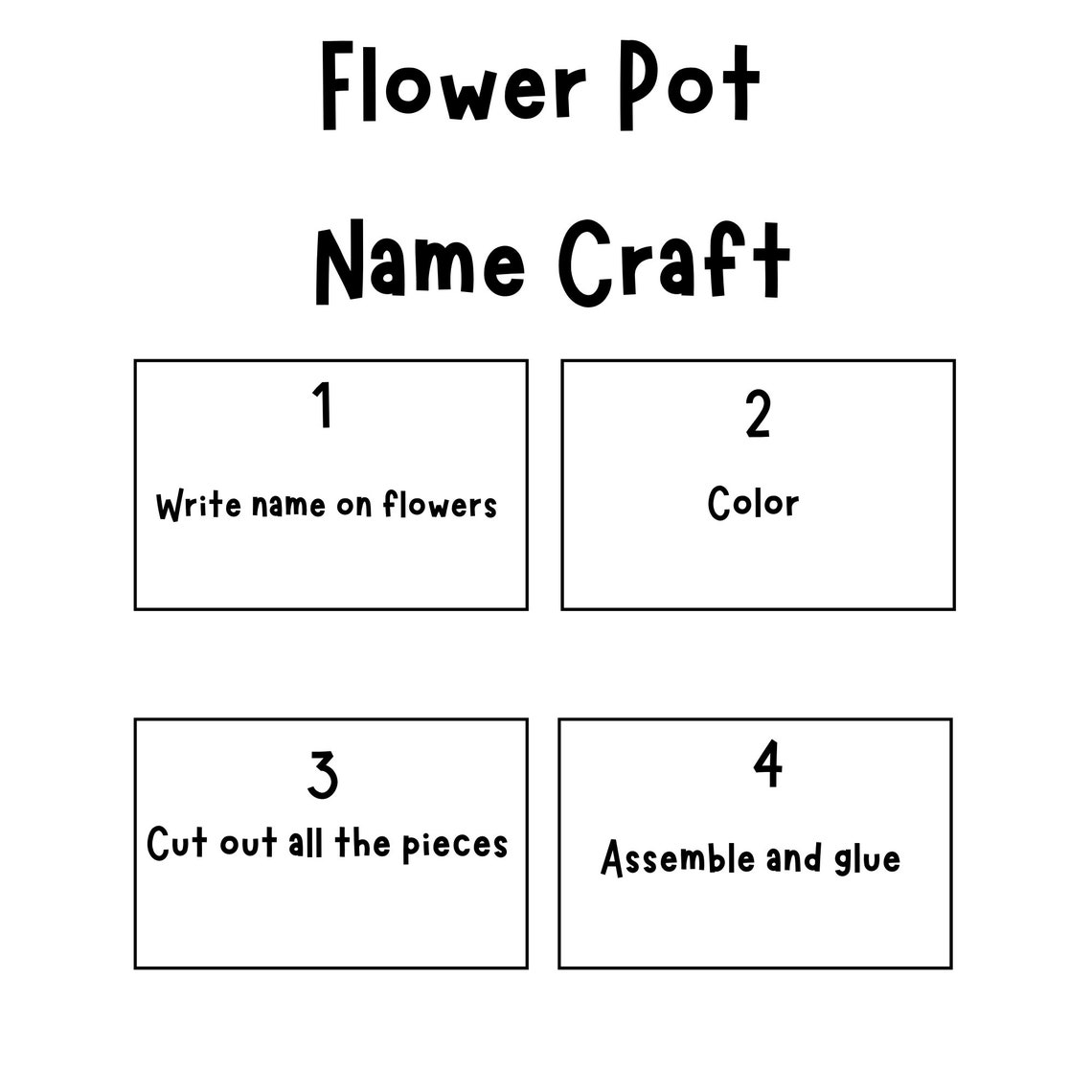 Spring Flower Name Craft, Spring Craft, Kids Craft, Preschool Craft ...