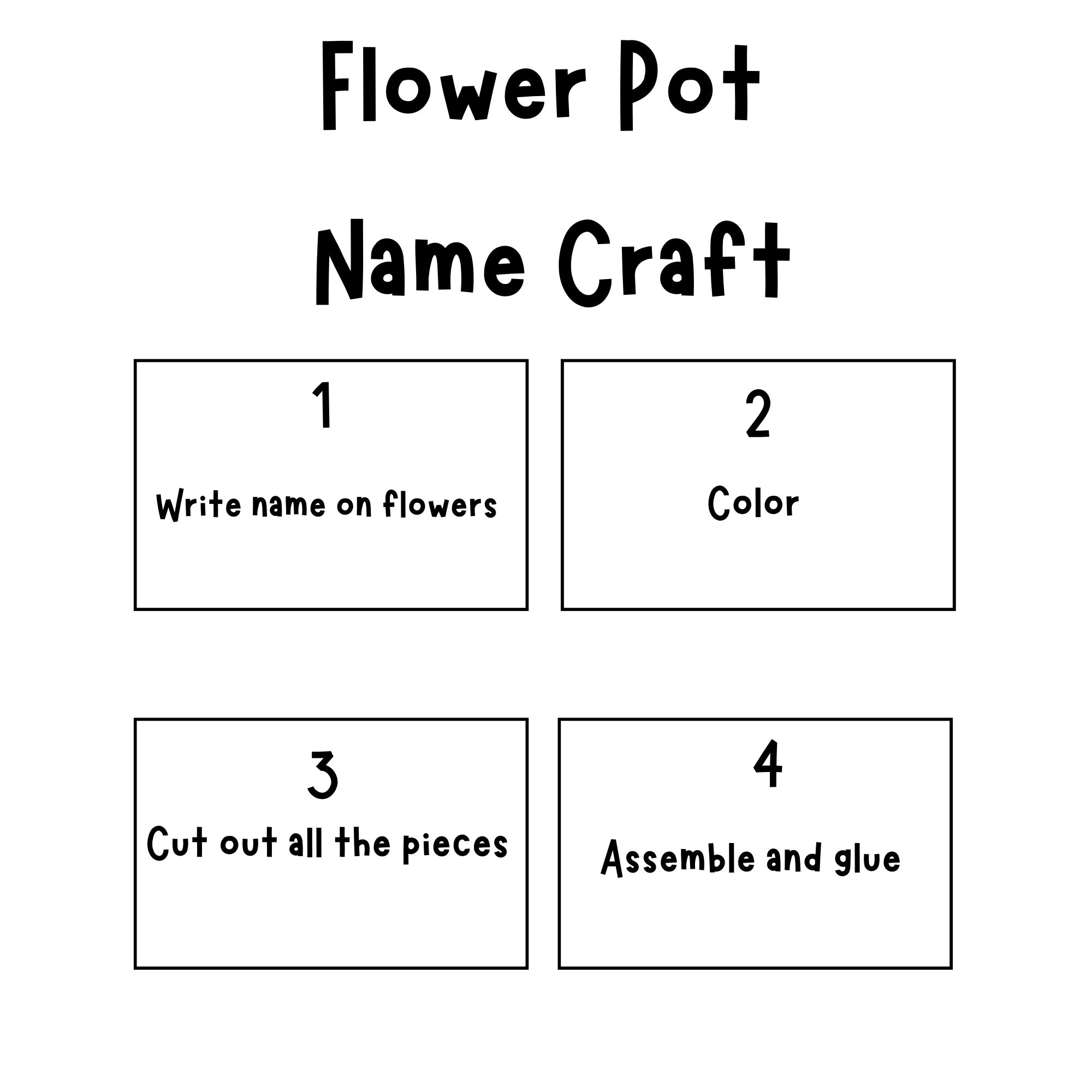 Spring Flower Name Craft, Spring Craft, Kids Craft, Preschool Craft ...