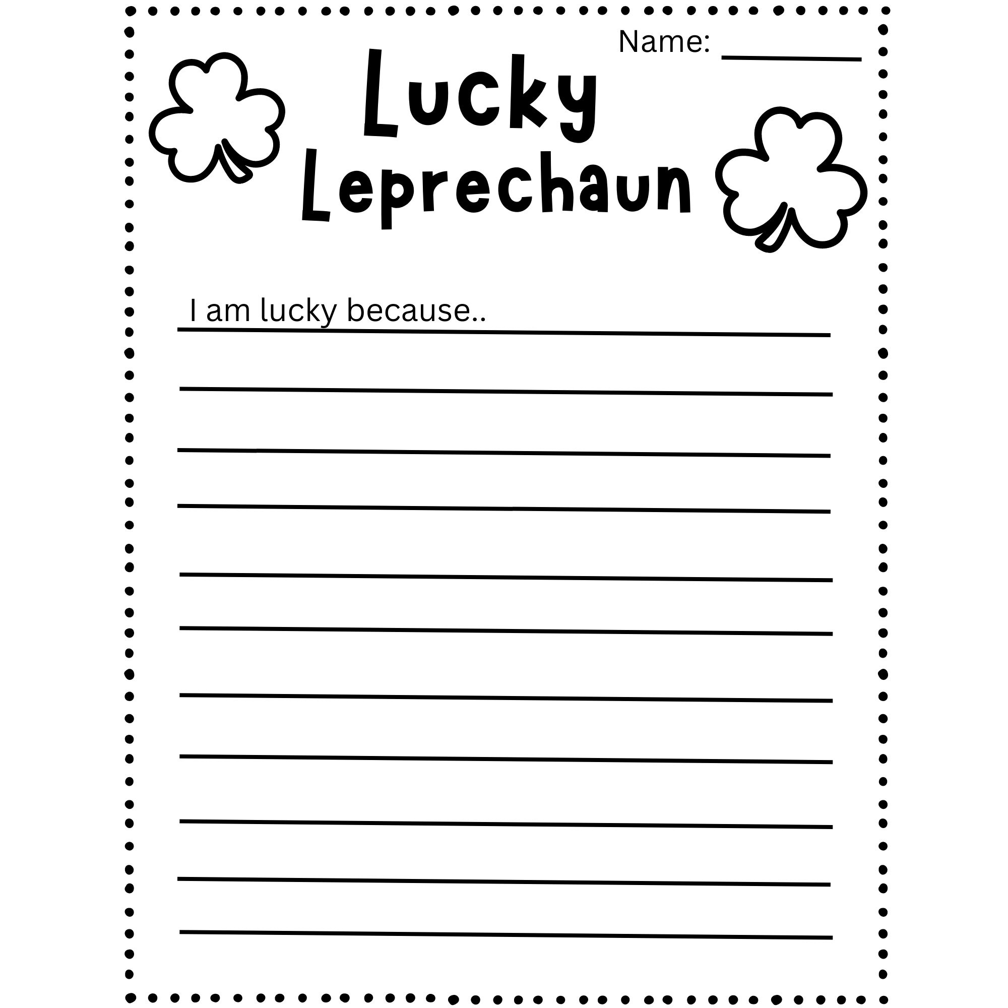 St. Patrick's Day Writing Bundle, Writing Worksheets, Writing Practice ...