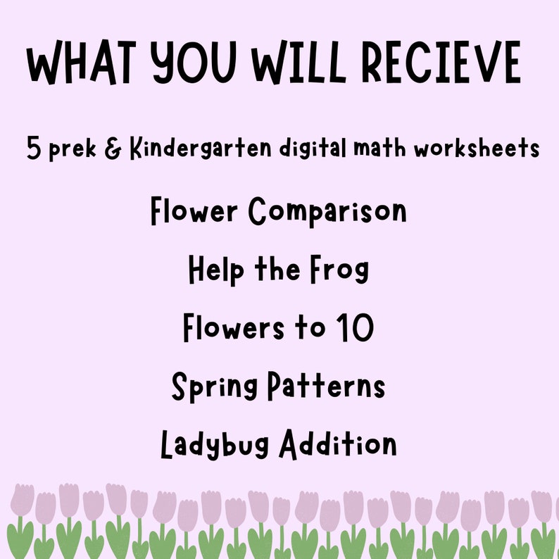 Spring Math Bundle Preschool Kindergarten Curriculum Worksheets ...