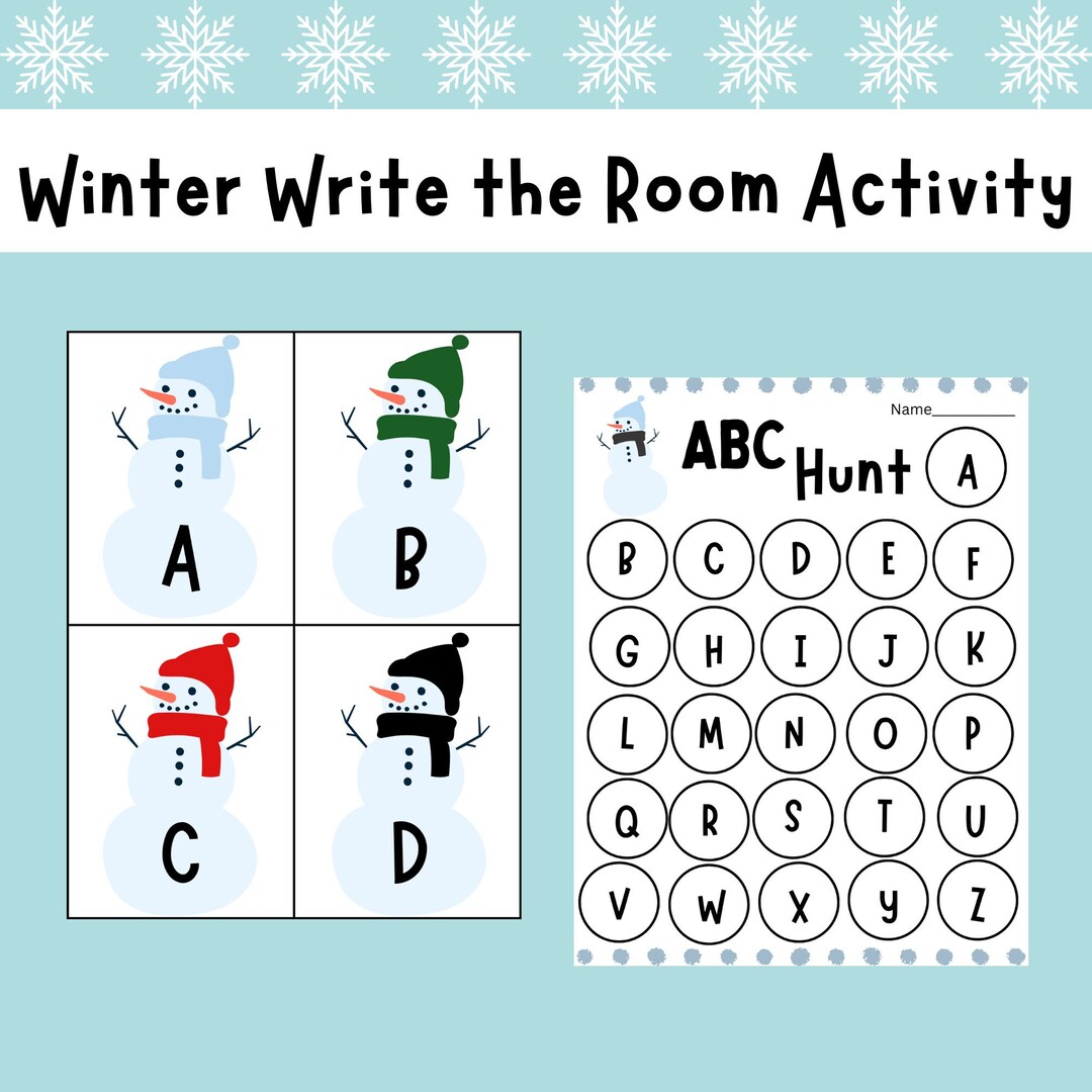 Preschool Winter Digital Scavenger Hunt Activity Printable - Etsy