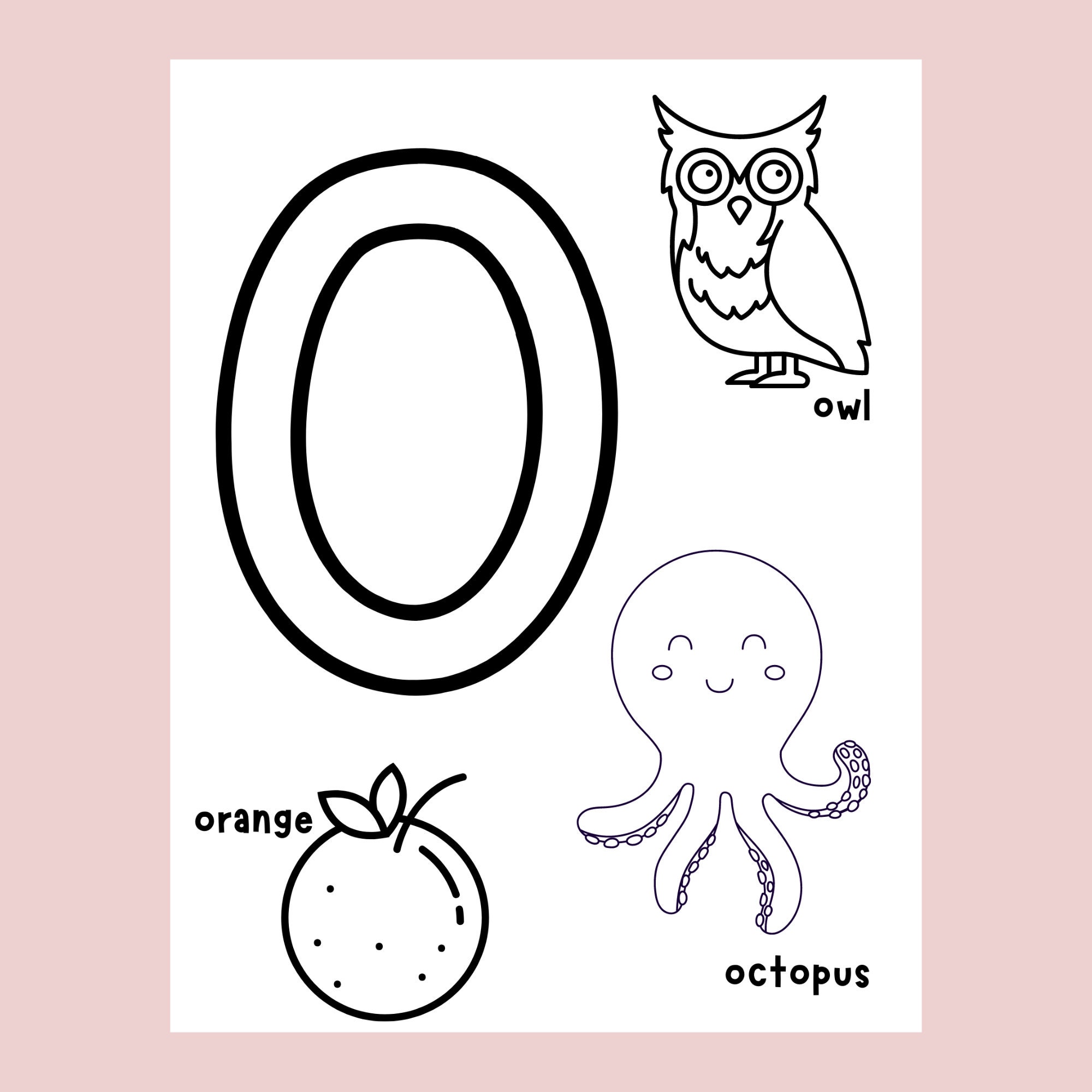 ABC Printable Coloring Pages for Kids Digital Download Alphabet Book - Etsy