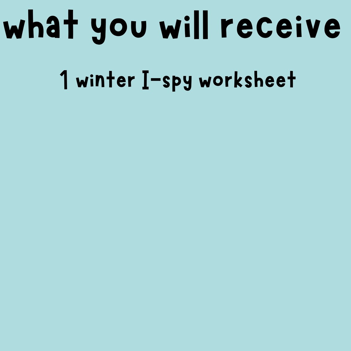 Winter I-spy Worksheet, Winter Worksheet, Preschool Worksheet, Digital ...