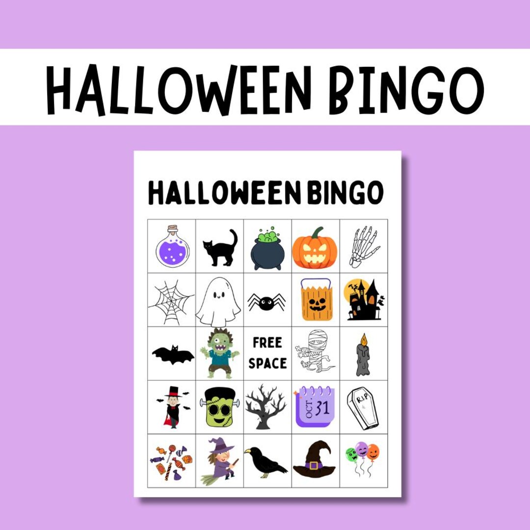 Printable Halloween Bingo: Spooky Party Game for All Ages | Instant ...