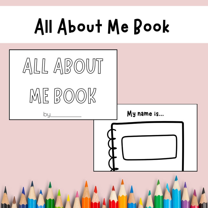 All About Me Mini Book, Emergent Reader (digital Download) - Etsy