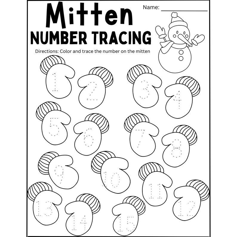 January Preschool Printable Bundle | Winter Digital Download Worksheets ...