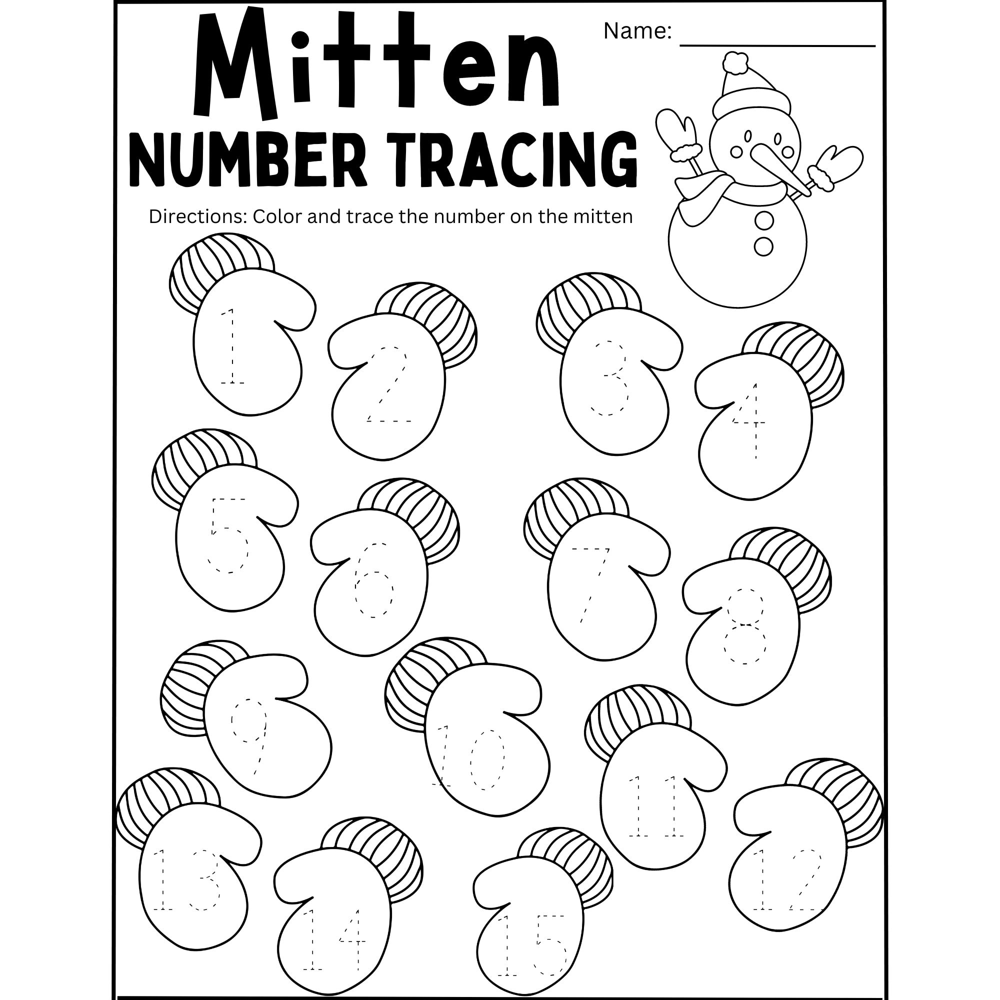 January Preschool Printable Bundle | Winter Digital Download Worksheets ...