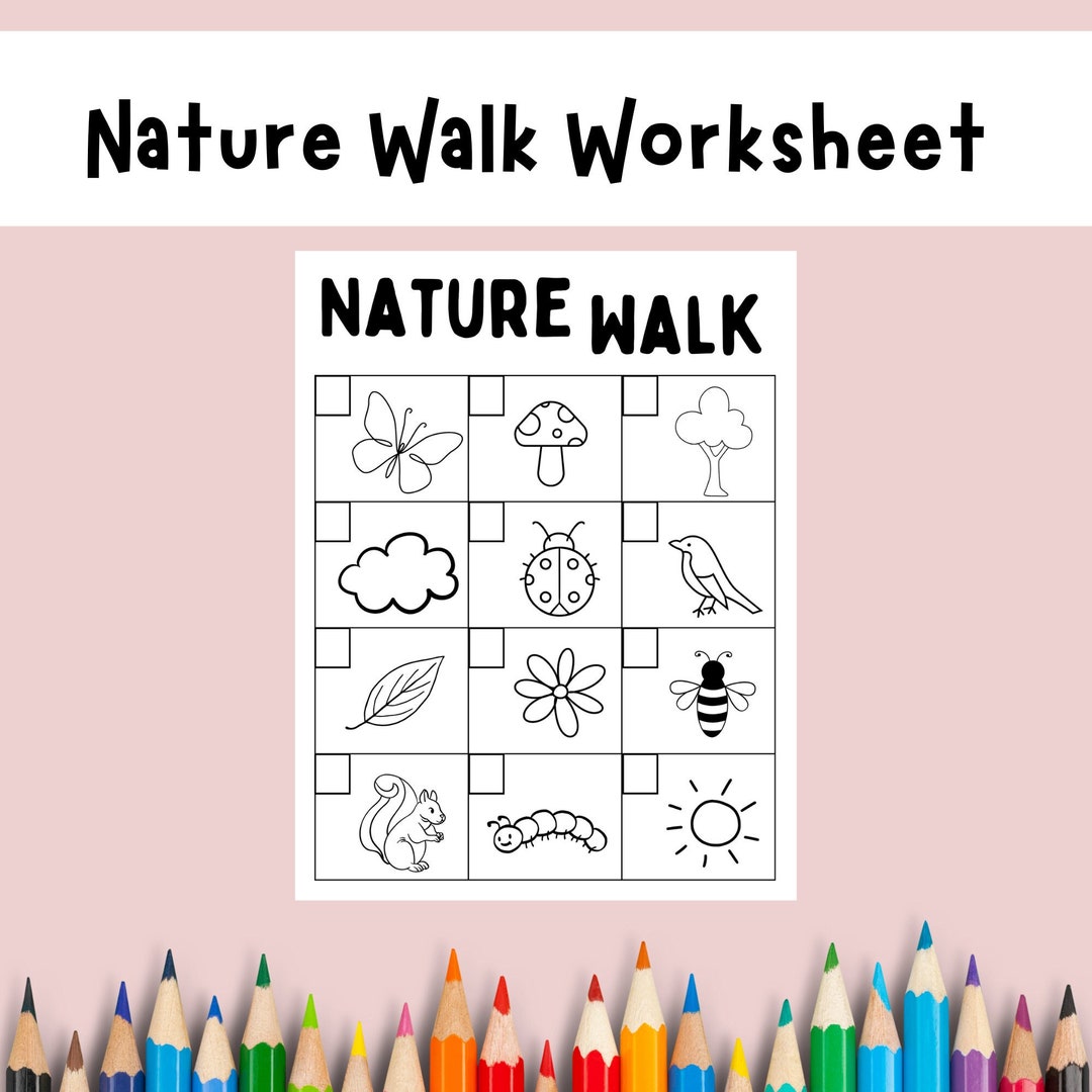 Nature Explorer Worksheet for Kids - Outdoor Checklist and Preschool ...