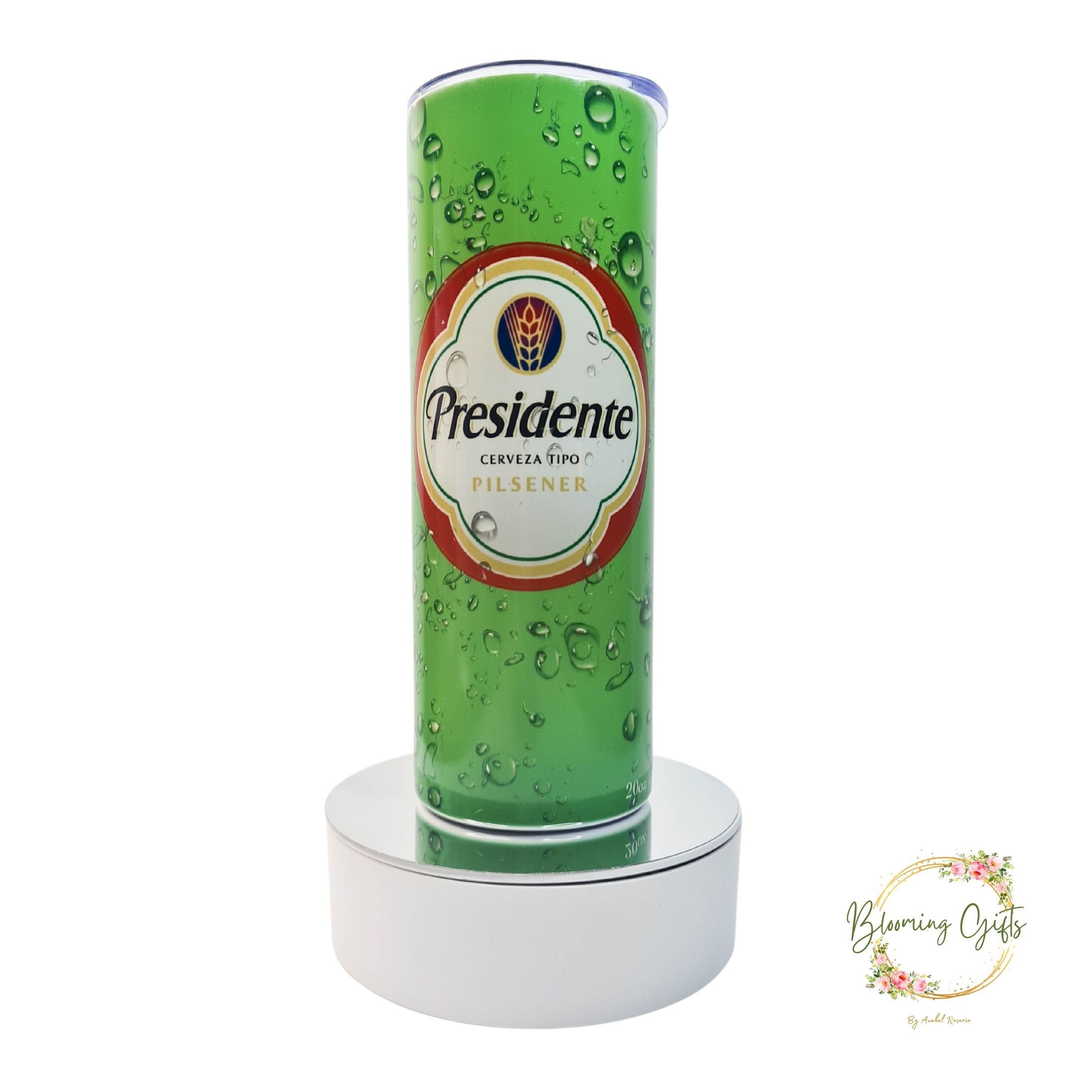 Presidente Beer 20oz. Tumbler, Dominican Republic Iconic Beer, Cerveza ...