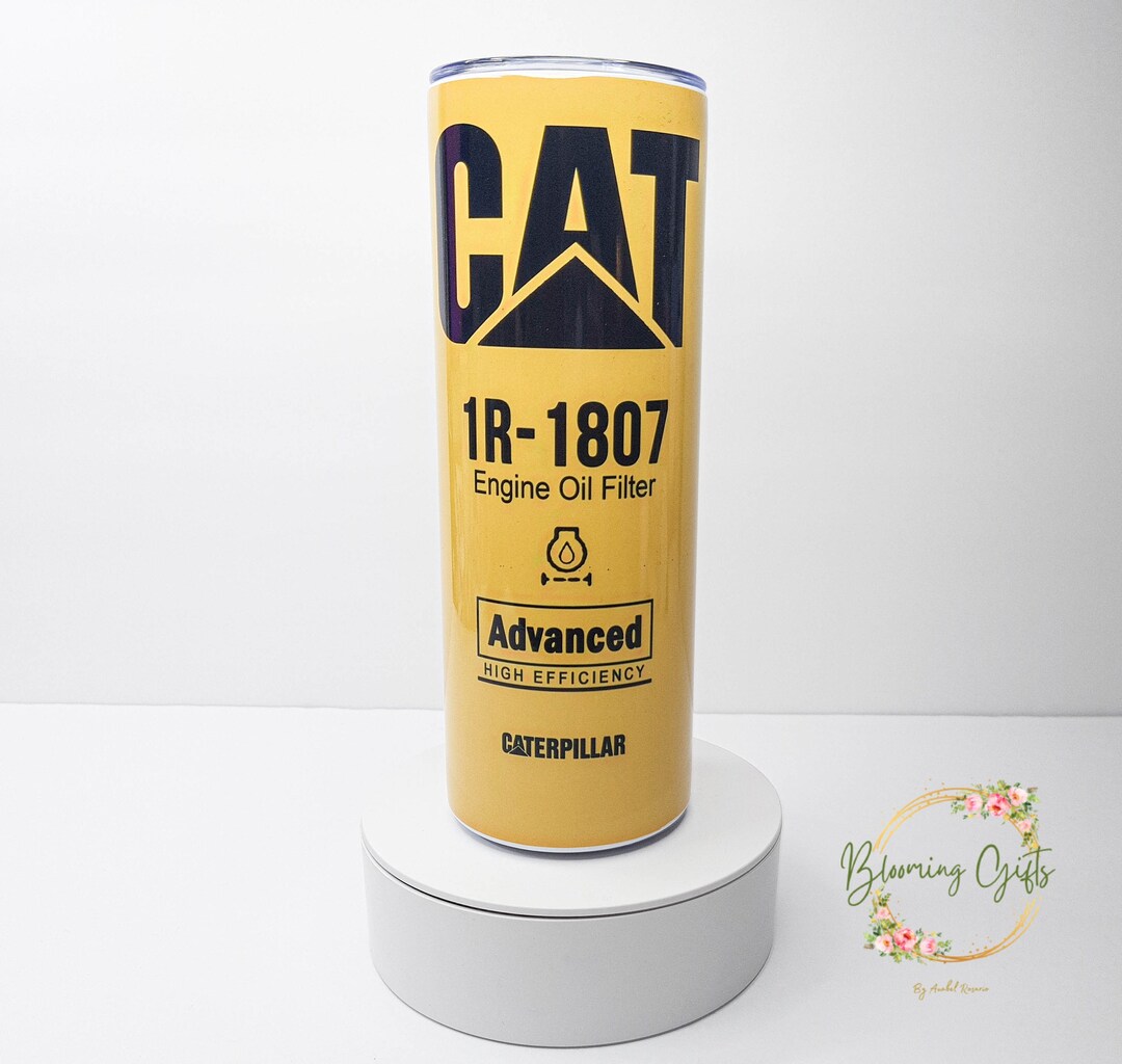 CAT Yellow Engine Oil Filter Tumbler 20oz. Stainless Steel, Hot and ...
