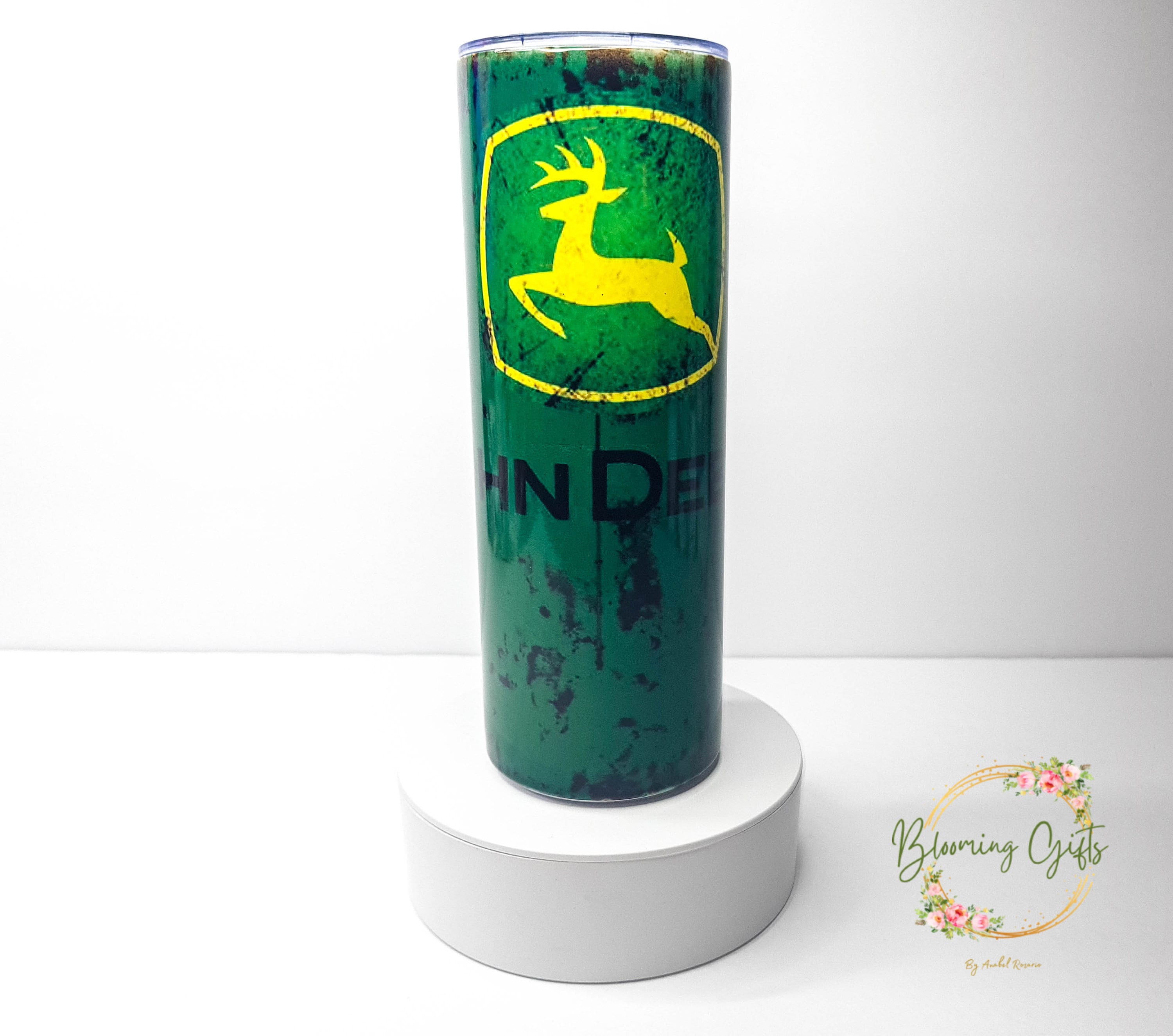 John Deere Engine Oil Filter Tumbler 20oz. Stainless Steel, Distressed ...