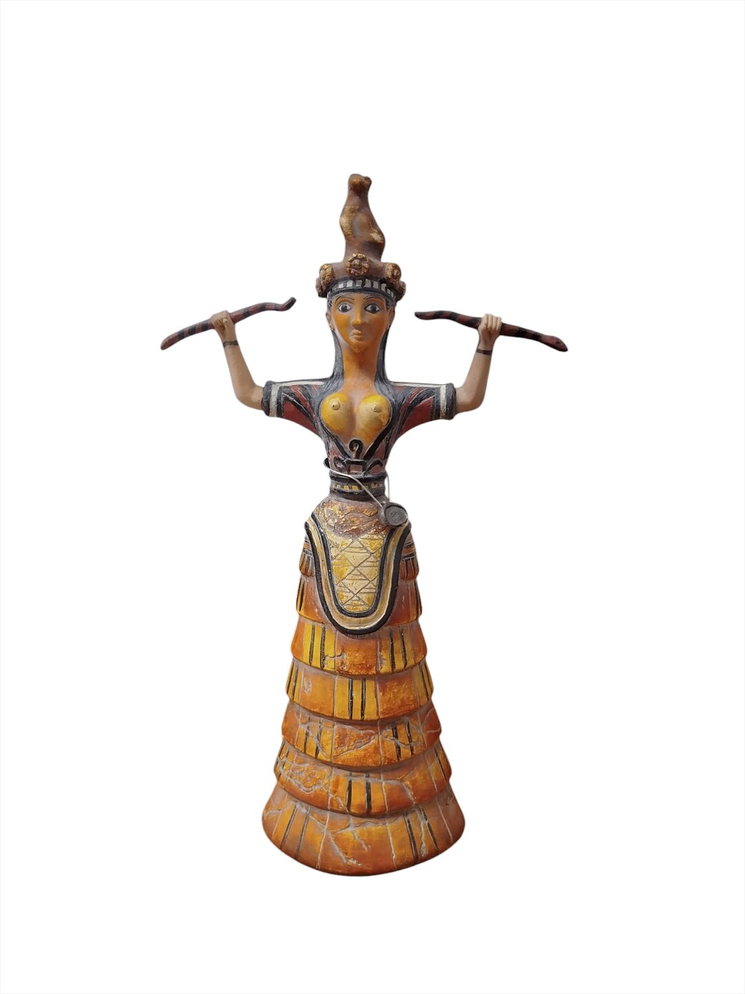 Goddess of Snakes, Knossos Palace, Minoan Statue, Crete, Greek Art ...
