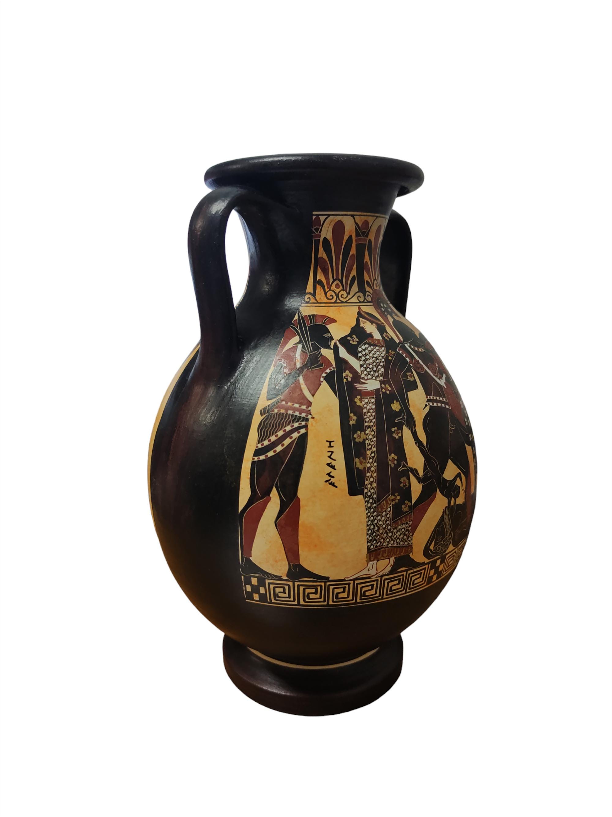 Ancient Ceramic Amphora Greek Pottery Helen Priamos Troy War Greek ...