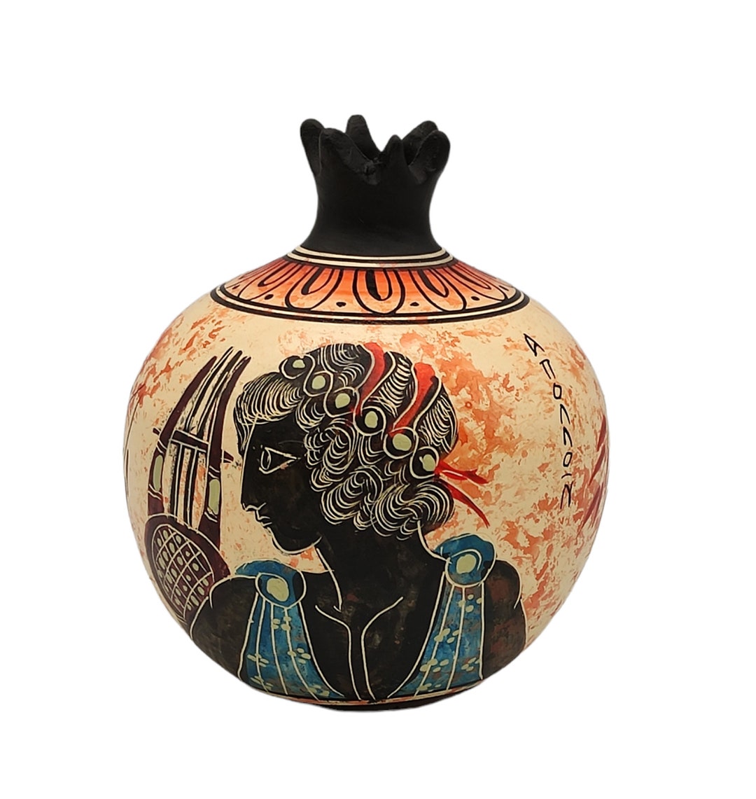 Ceramic Pomegranate Greek Mythology God Apollo - Etsy