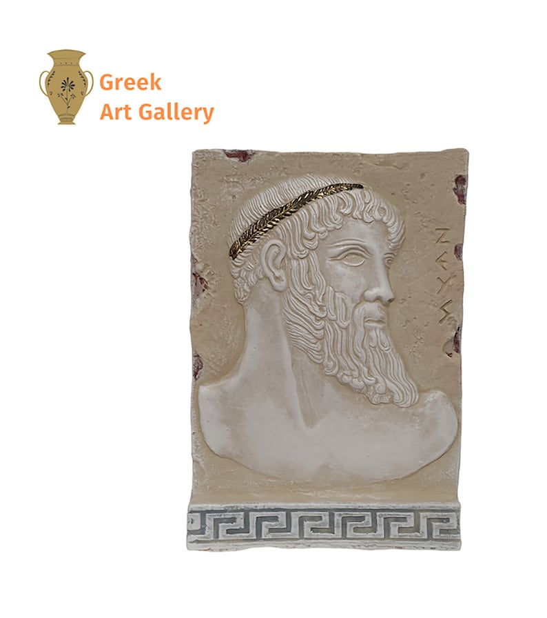 Zeus Greek God, Wall Hanging, Ancient Greek Souvenir, Home Decor, Greek ...