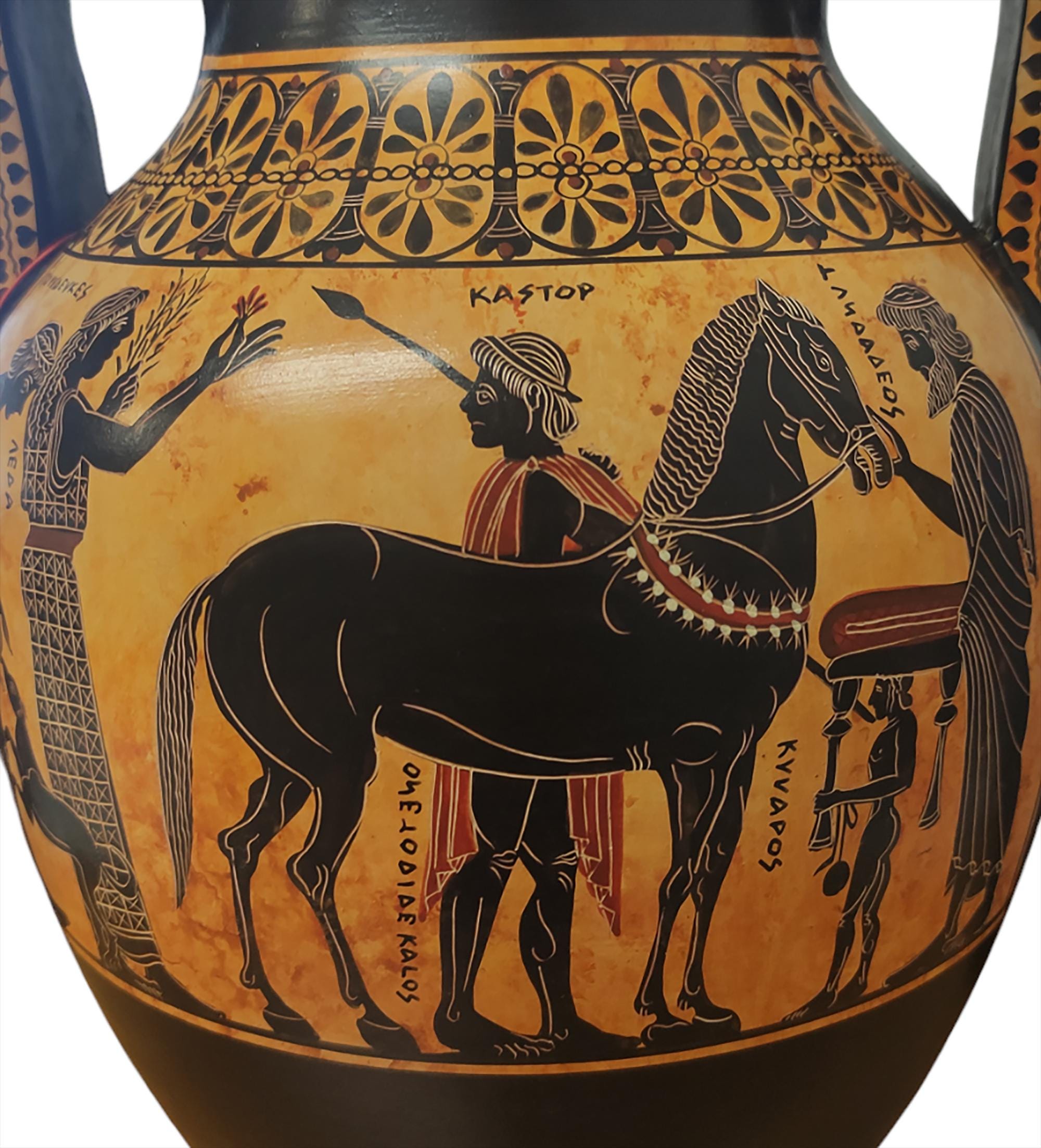 Ceramic Amphora Black Figures Achilles Play Dice Ajax, Kastor ...