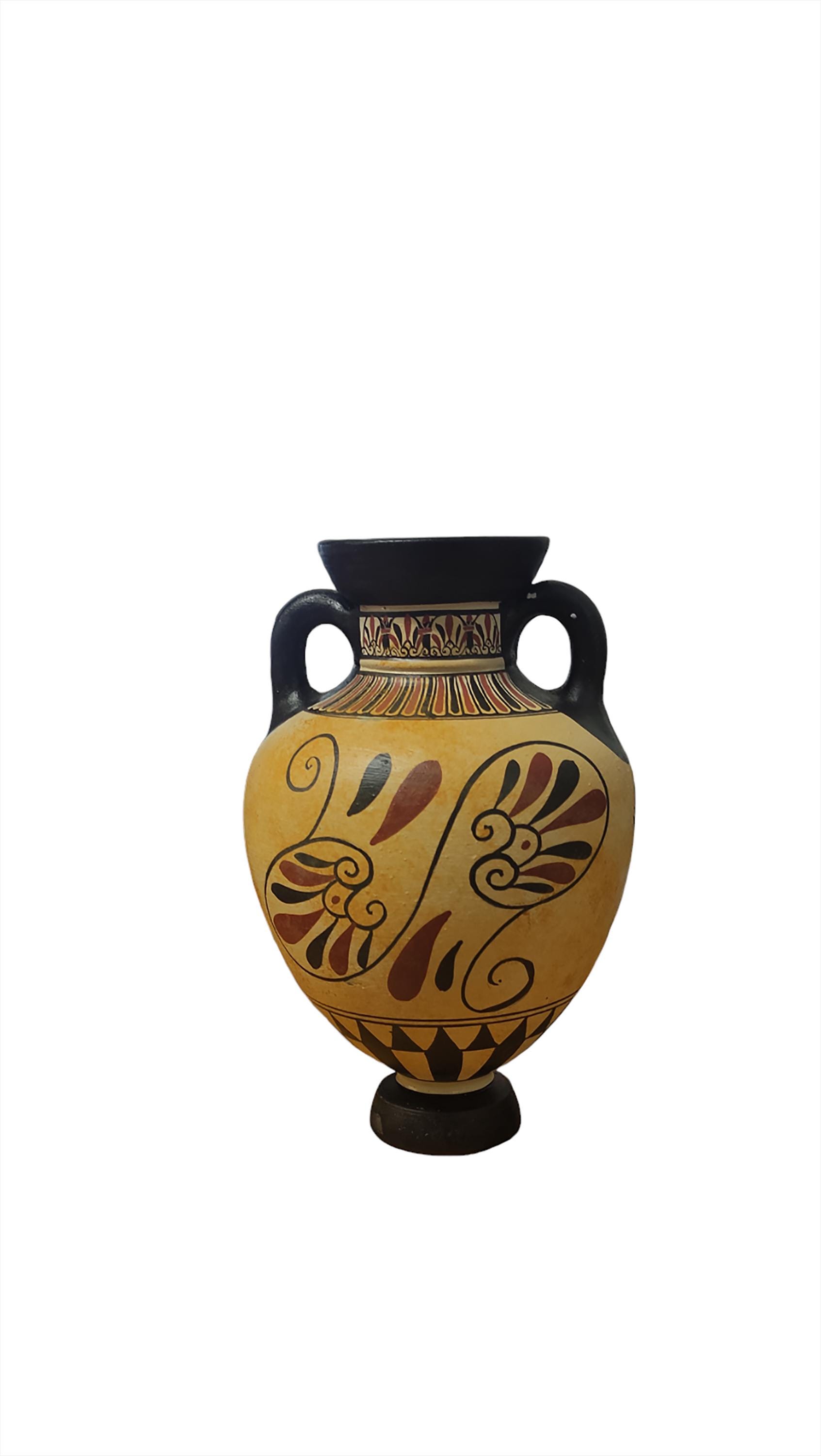 Ceramic Amphora Greek Goddess Artemis, God Apollo, Hero Herakles ...