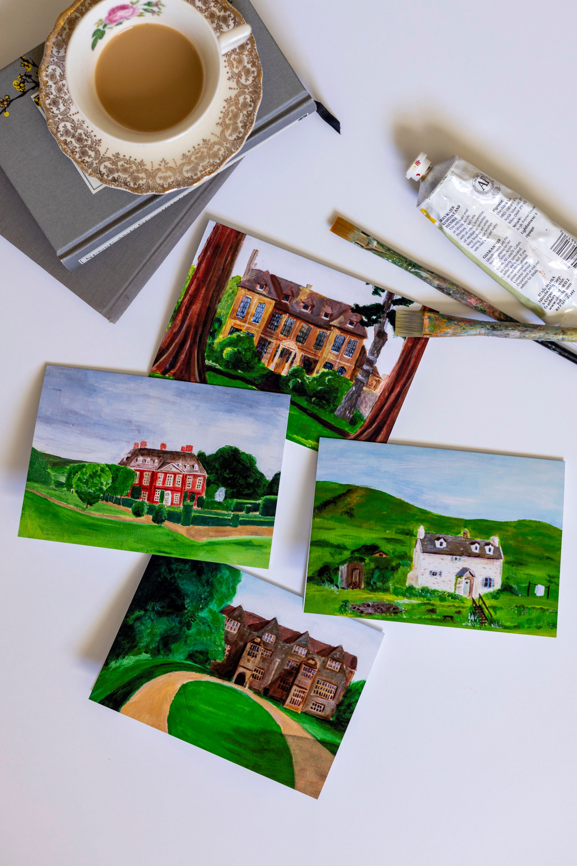 Emma's Hartfield Card | Original Painting Print | Jane Austen Gift ...