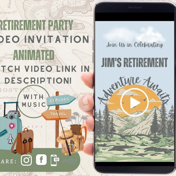 Virtual Retirement Party Invitation - Etsy