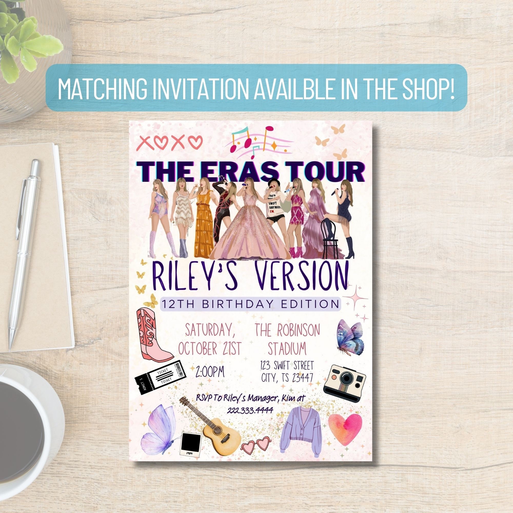 Eras Coloring Pages, Eras Birthday Party Activities, Birthday Era Party ...