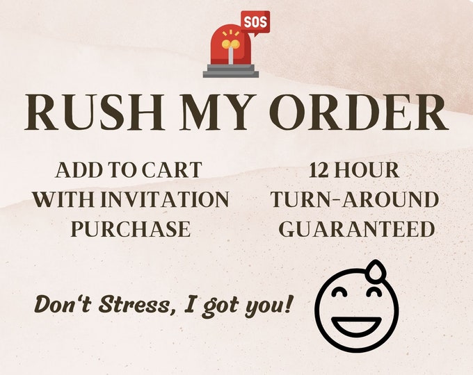 Rush My Order - Etsy UK