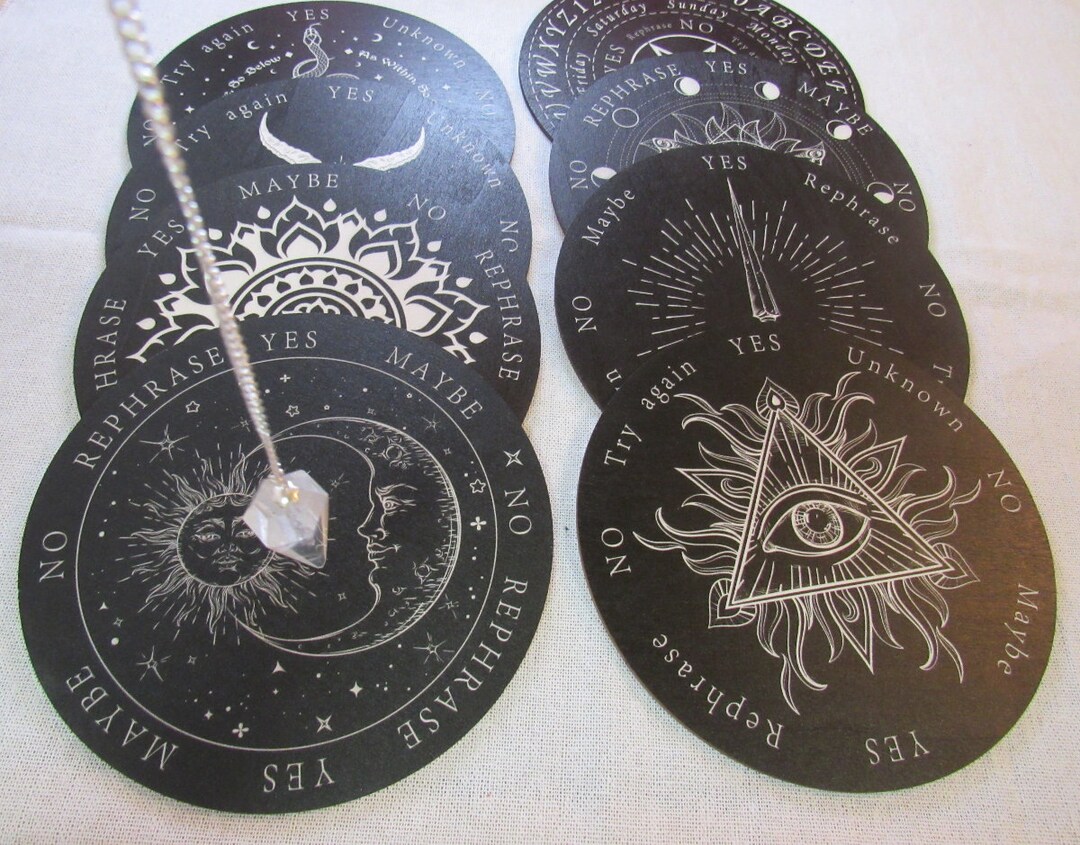Pendulum Board (6-in, 2-sided) + Crystal Pendulum (pick 1 of Each) - Etsy