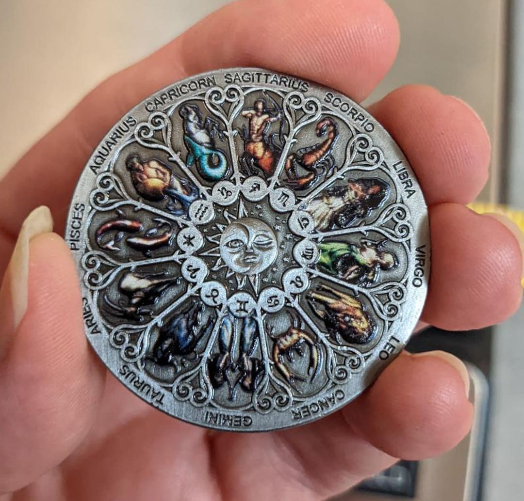 Zodiac Constellation Coin (1.5 Inch, 1 Oz) Astrology Boho Challenge - Etsy