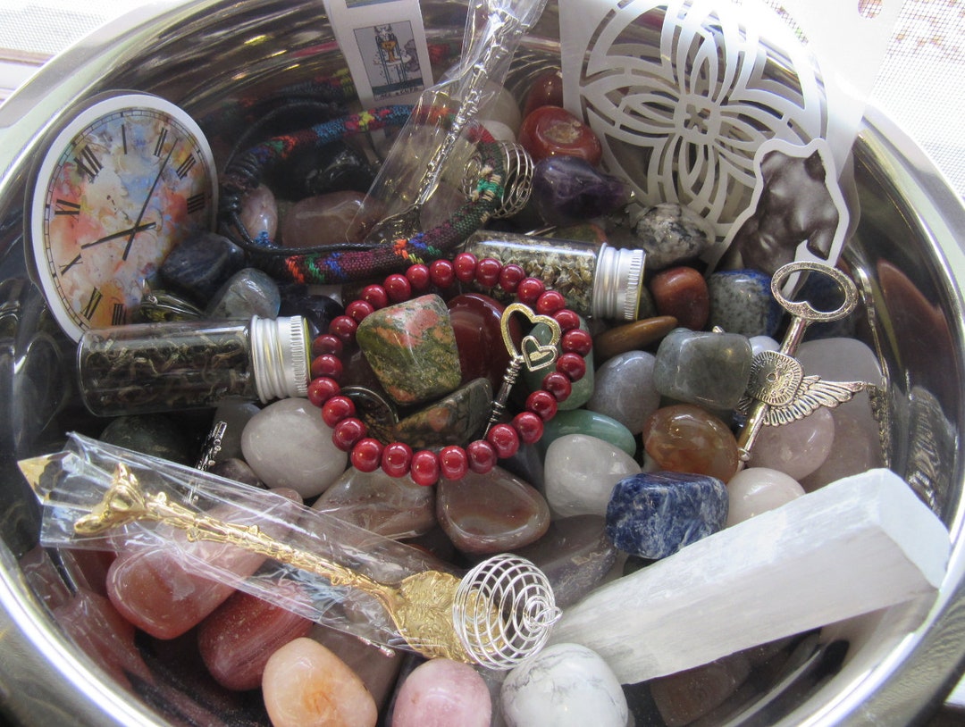 Med Tumbled Stones: Crystal Mystery Box, Crystal Mystery Scoop, Lucky ...