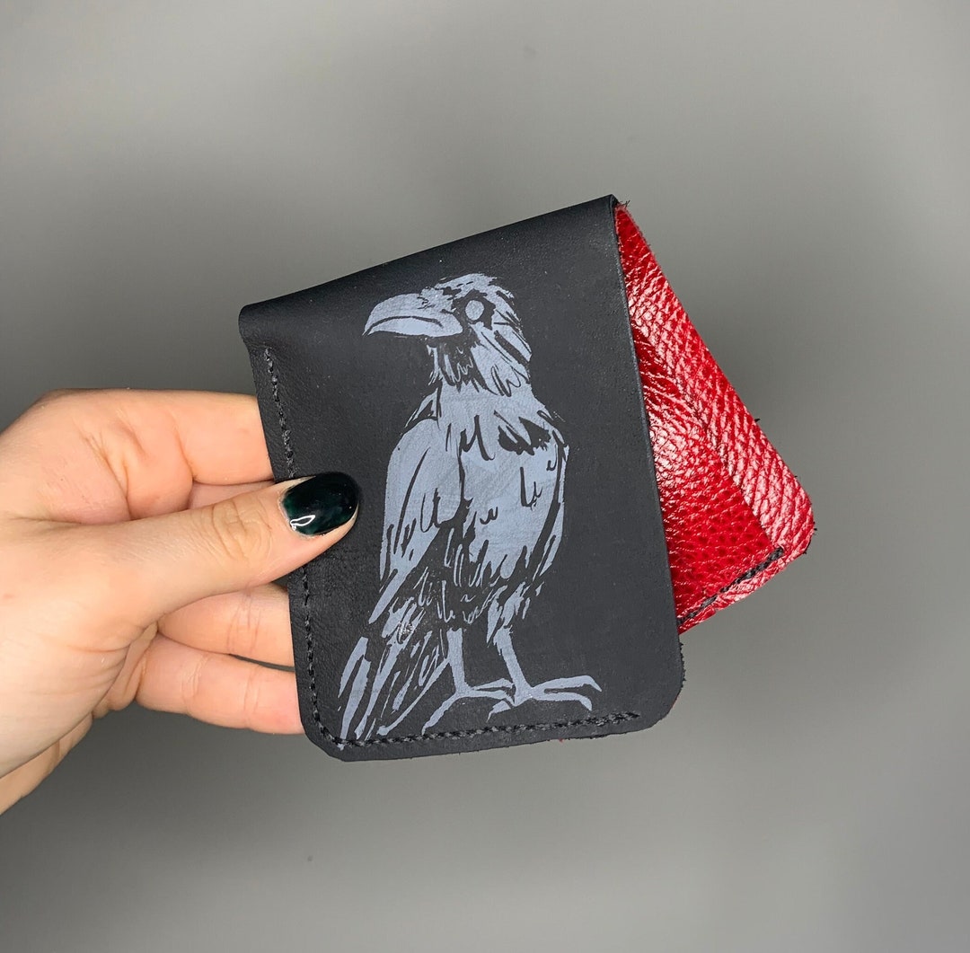 Bird Bifold Wallet. Corvid Crow Raven Jackdaw. Gothic Alt Fashion ...
