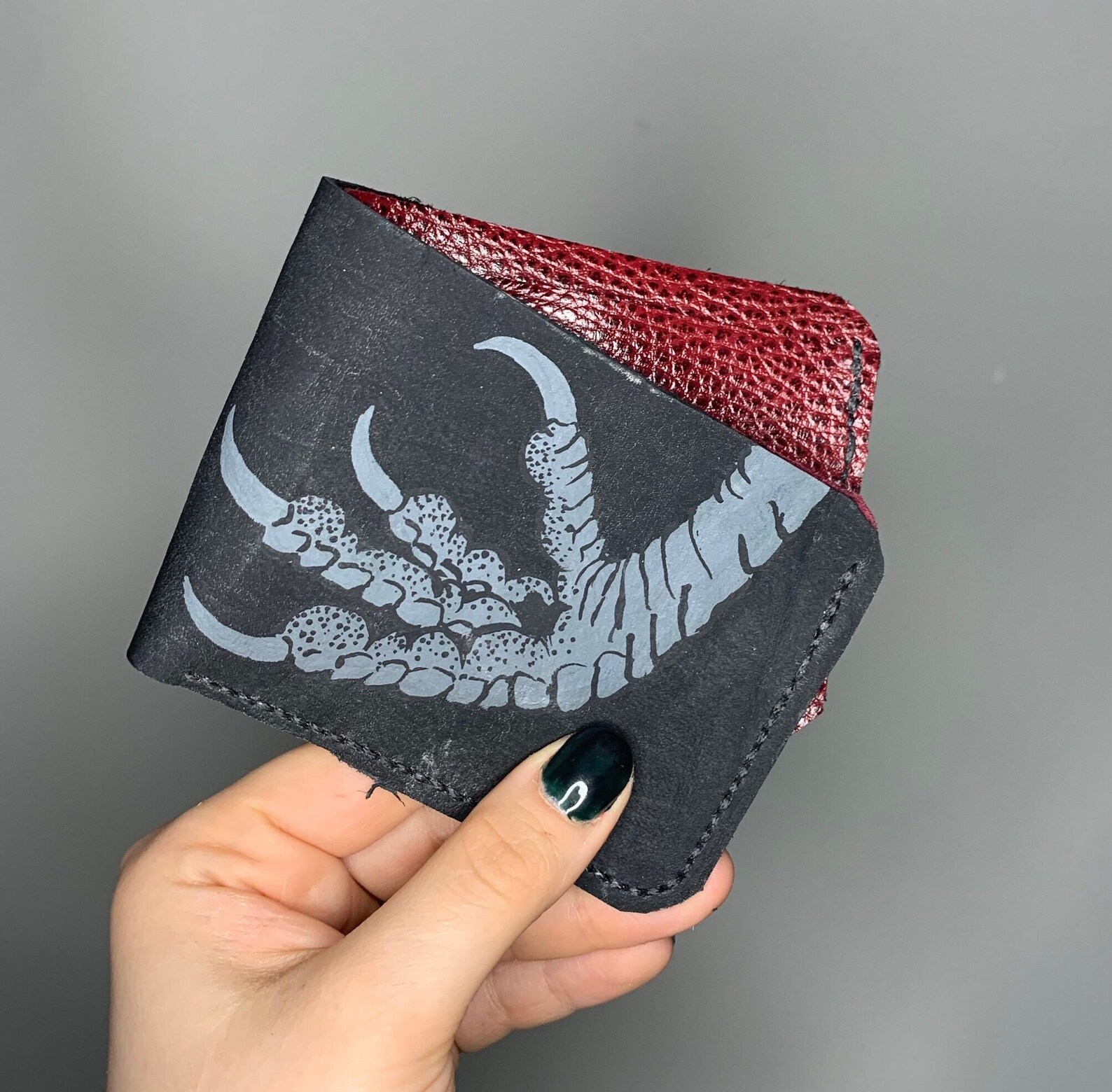 Bird Claw Bifold Wallet. Corvid Crow Raven Jackdaw. Gothic Alt Fashion ...