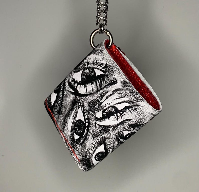 Eye Wallet. Leather Handmade Trifold Coin Pouch. Loricariiidae - Etsy