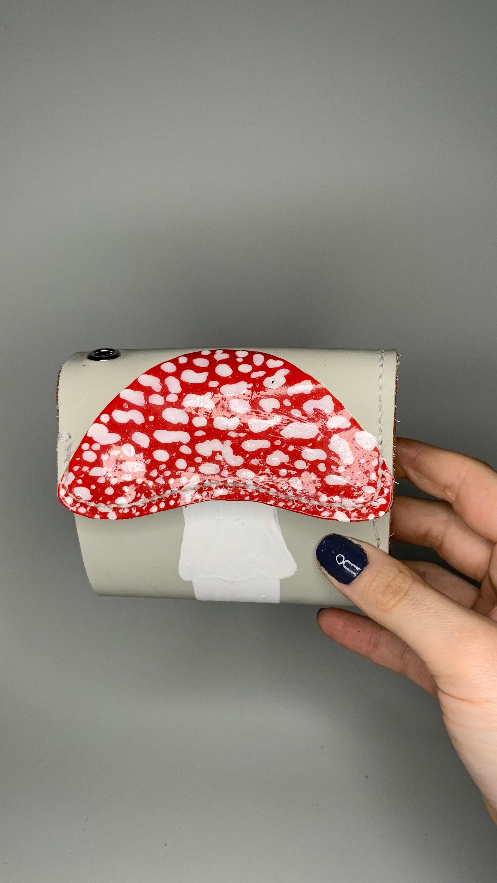 Mushroom Wallet. Leather Trifold. Fungi Fashion. Fly Agaric - Etsy