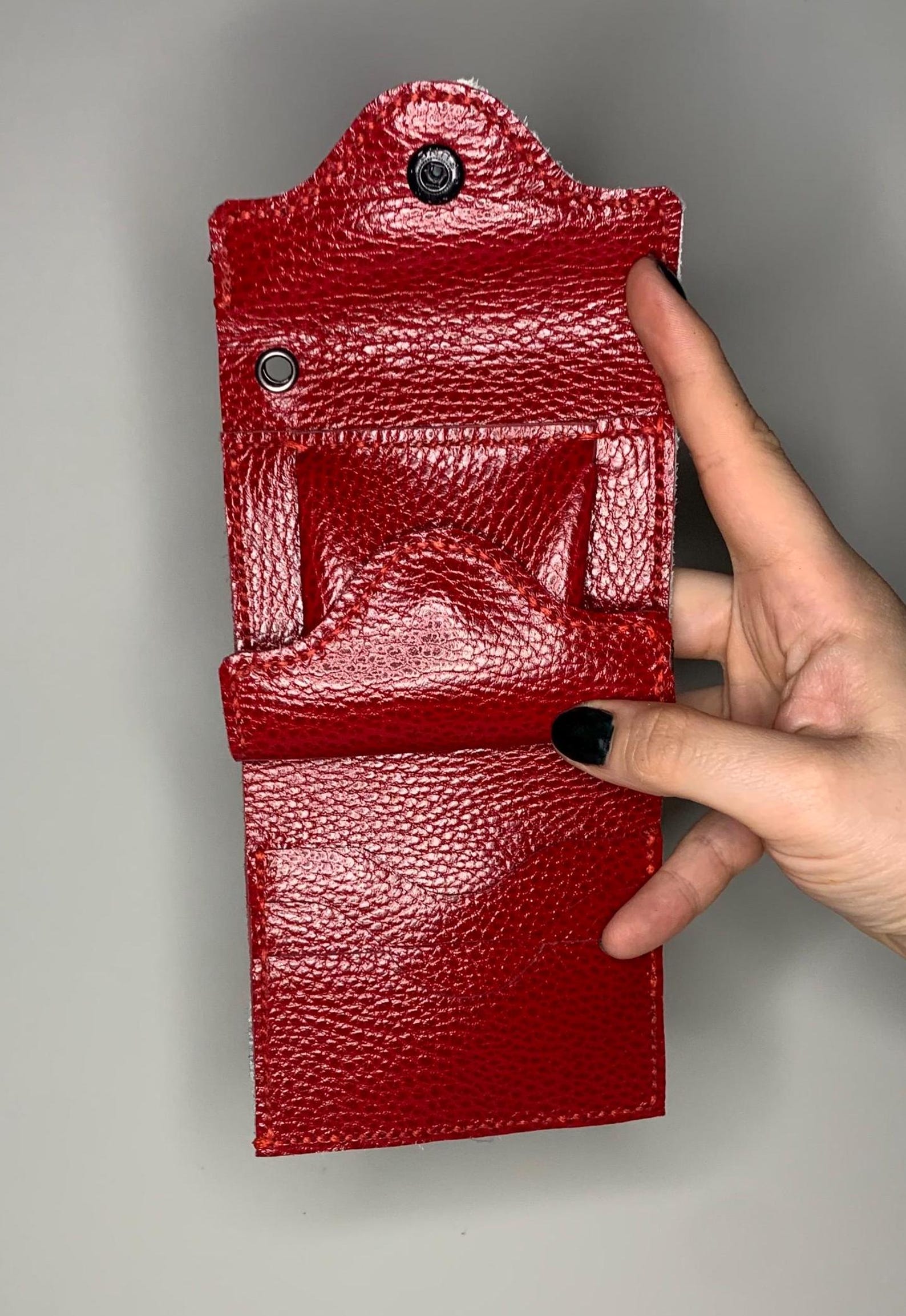 Eye Wallet. Leather Handmade Trifold Coin Pouch. Loricariiidae - Etsy