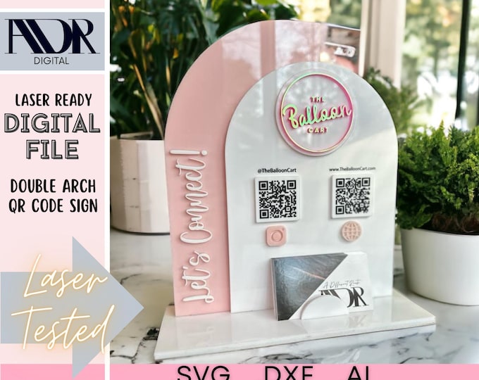 Business Card Display Stand, Qr Code Payment Sign, Personalized Desk ...