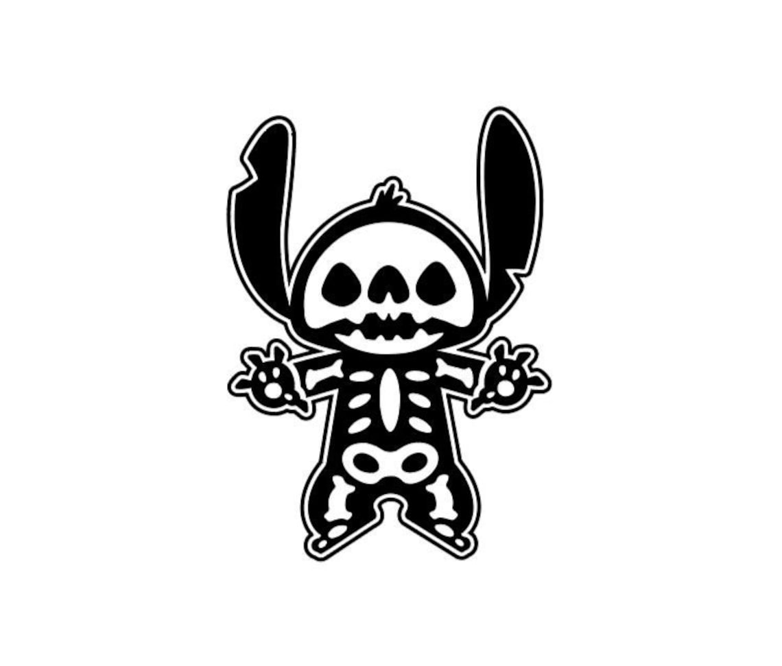 Halloween Stich Skeleton SVG File Skeleton Halloween Printable PNG ...