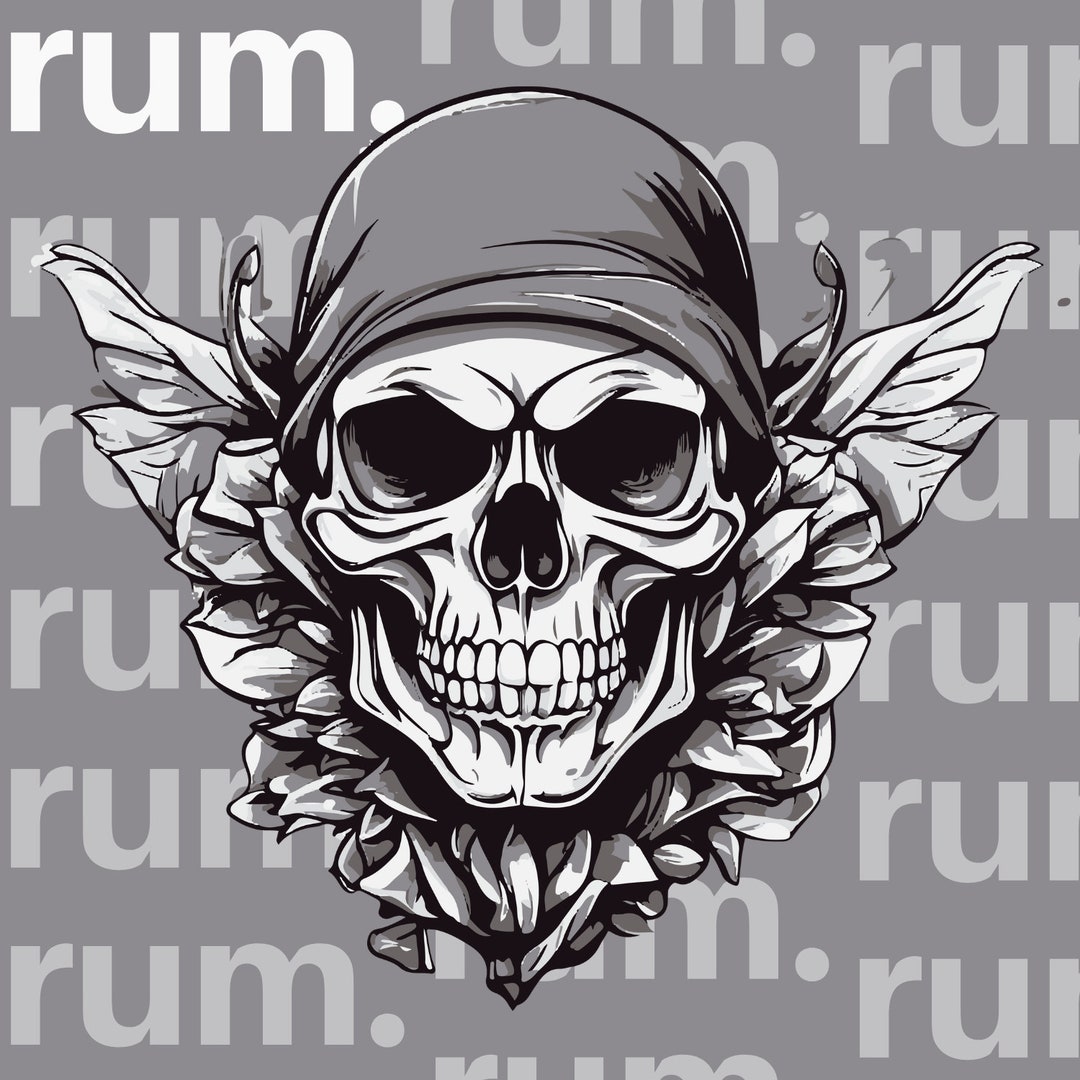 SVG File, Skull Svg File, Skull With Beanie, Skull Vector, Print Ready ...