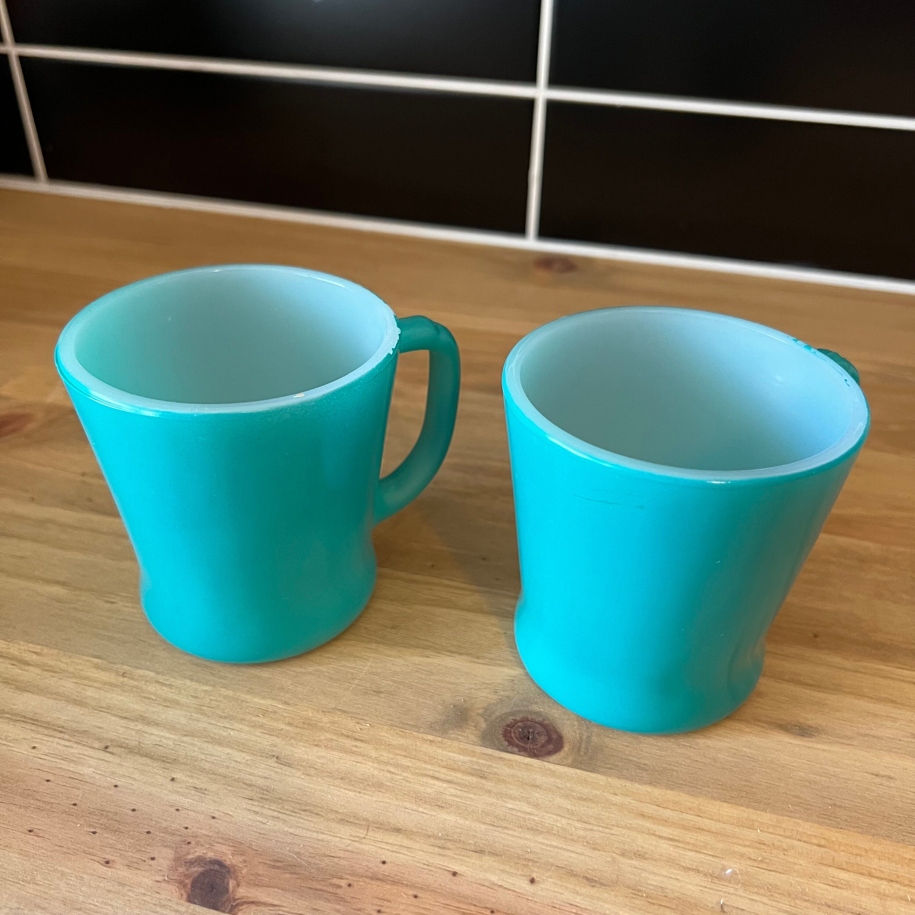 Turquoise Fire King Mug - Etsy