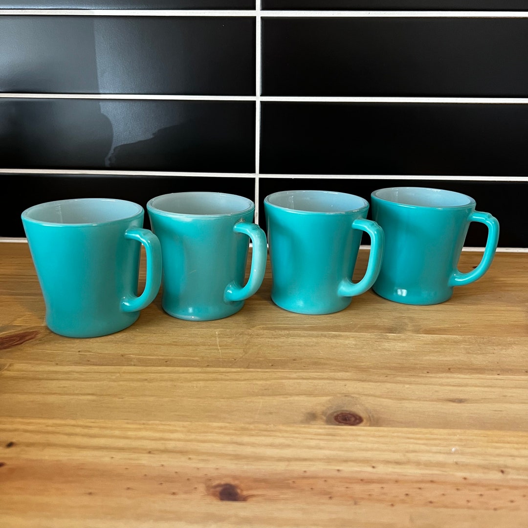 Turquoise Fire King Mug - Etsy