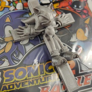 Sonic Shadow the Hedgehog Crucifix Gold / Silver / Black / White 3D ...