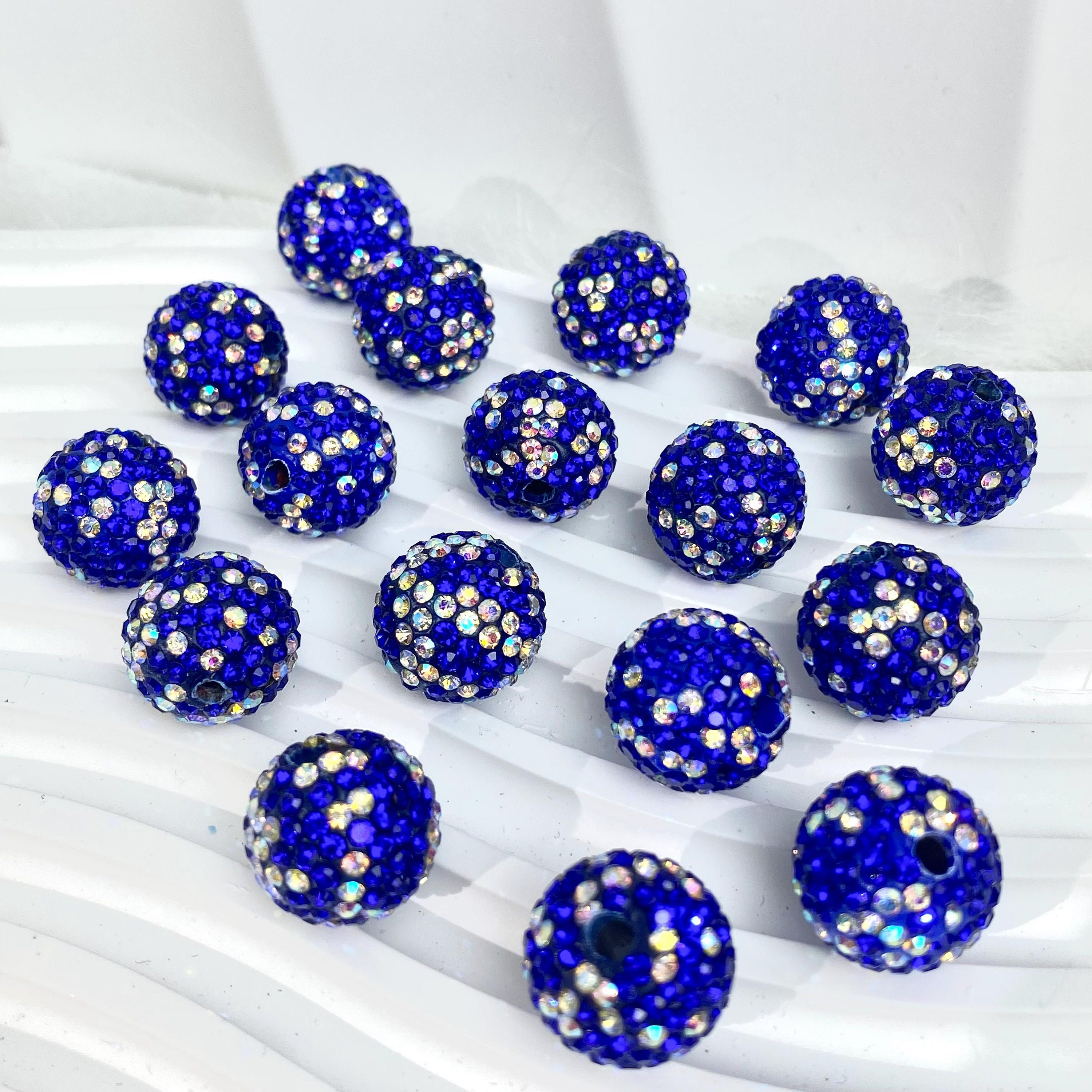 Grade A Sparkle 16mm Crysta Round Rhinestone Beads / Gumball Beads for ...