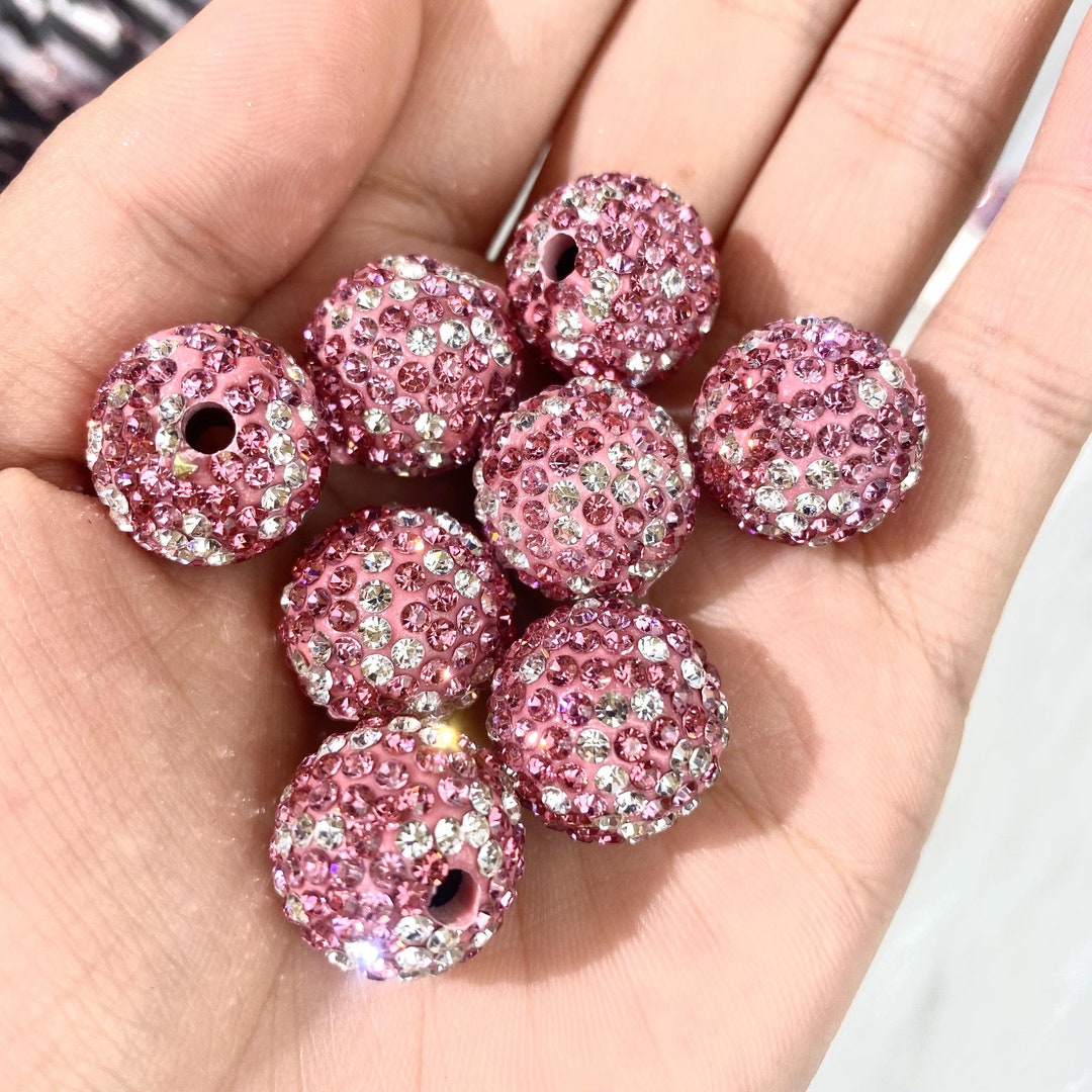 Grade A Sparkle 16mm Crysta Round Rhinestone Beads / Gumball Beads for ...