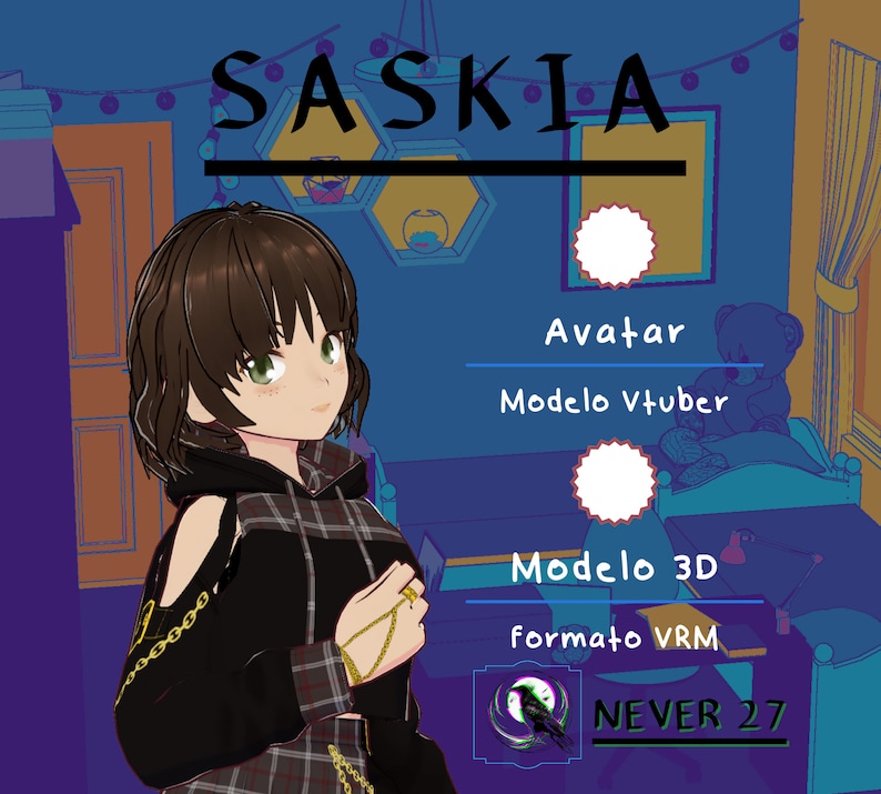 Original Custom 3D Vrm Model SASKIA. - Etsy
